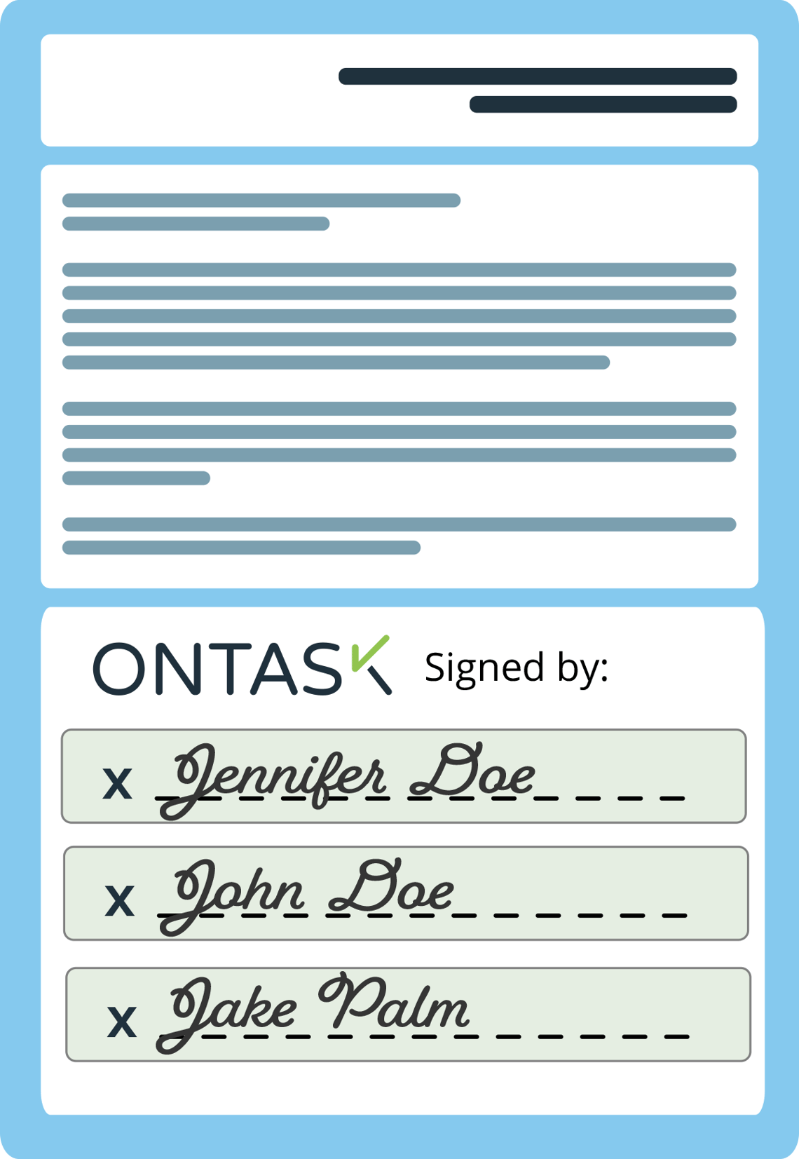 Digital Signatures with OnTask